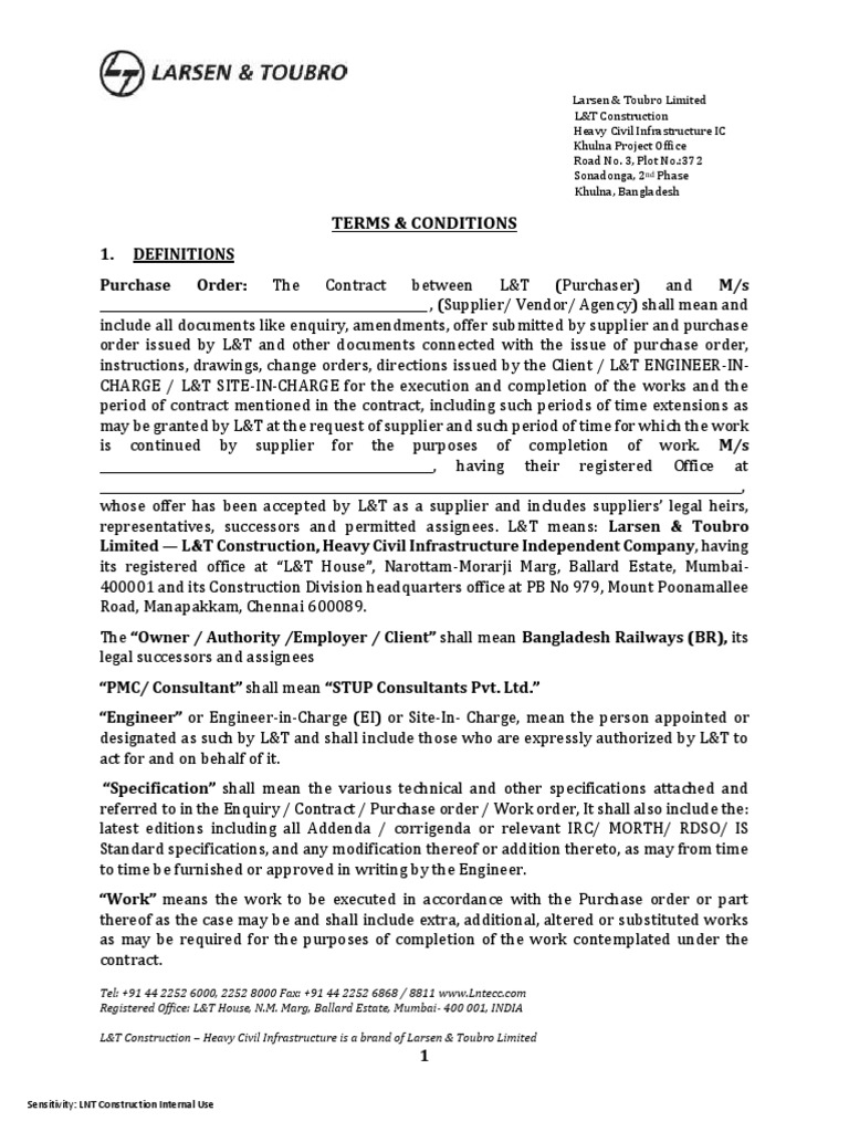 General Conditions of Contract | PDF | Private Law | Business Law