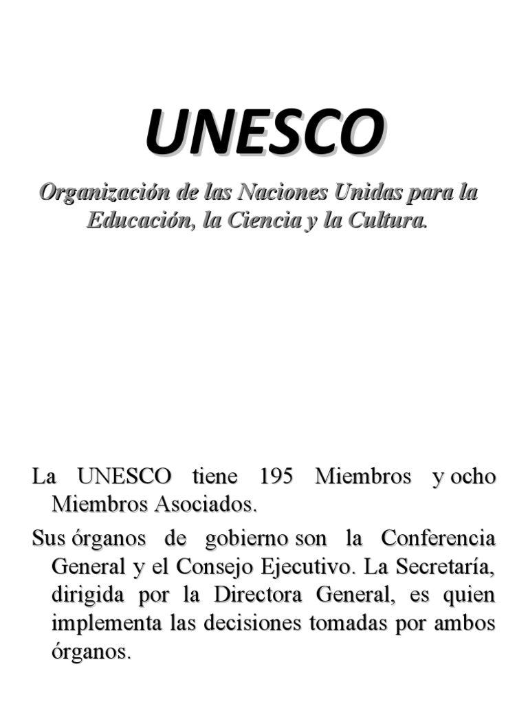 UNESCO | PDF | Unesco | Naciones Unidas