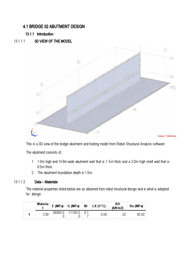 Bridge 2 Abutment | PDF | Structural Analysis | Cartesian Coordinate System