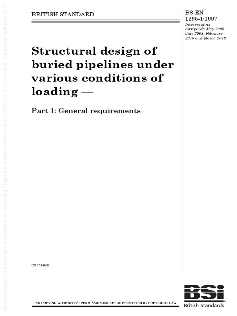 Structural Design of Buried Pipelines | PDF | Deformation (Engineering ...