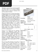 Titanium: Properties and Uses Explained | PDF | Technology & Engineering