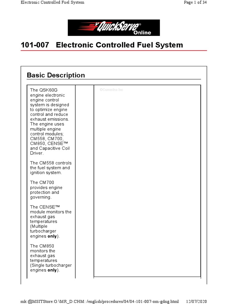 Electronic Controlled Fuel System | PDF | Turbocharger | Throttle
