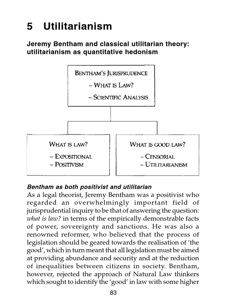 5 Utilitarianism: Jeremy Bentham and Classical Utilitarian Theory ...