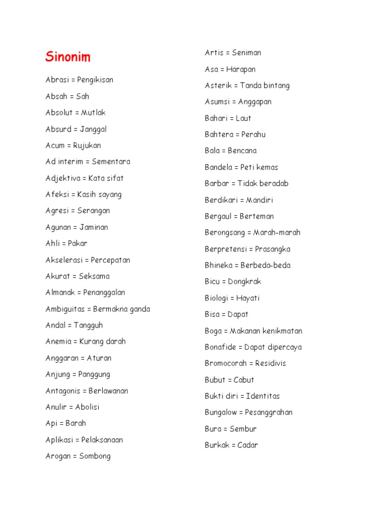 Sinonim | PDF