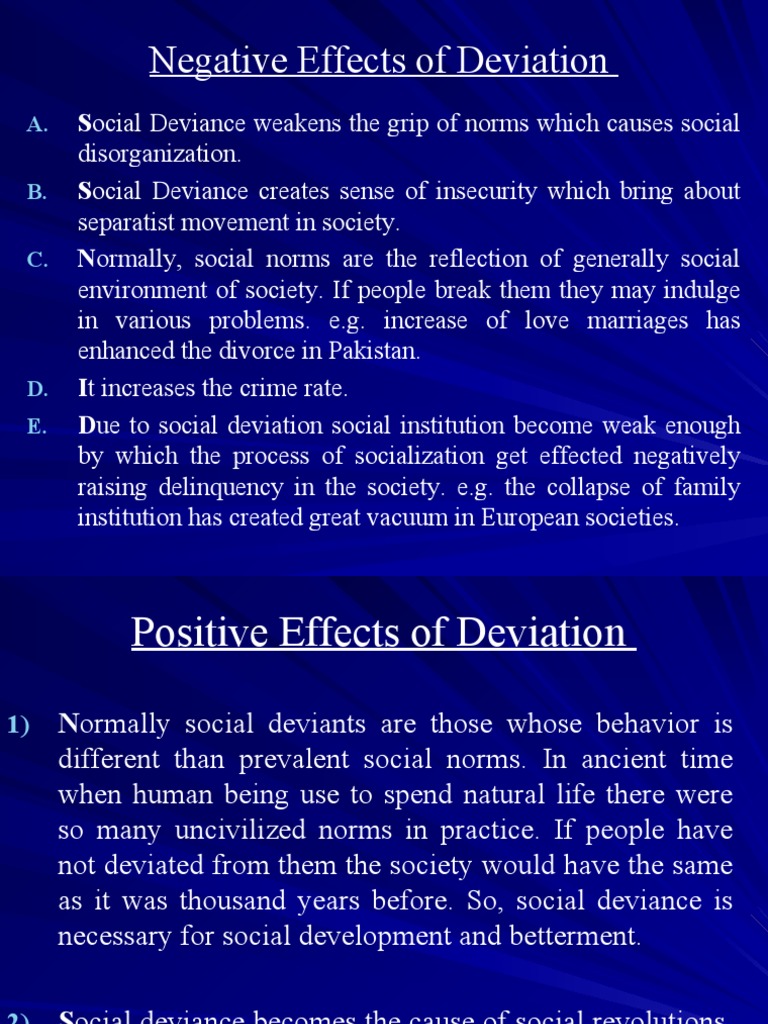 Negative Effects of Deviation | PDF | Deviance (Sociology) | Punishments
