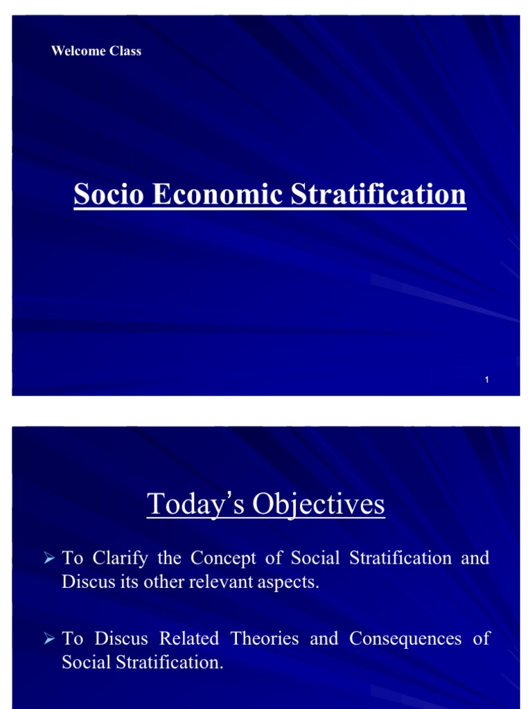 Socio Economic Stratification | PDF | Social Stratification | Social ...