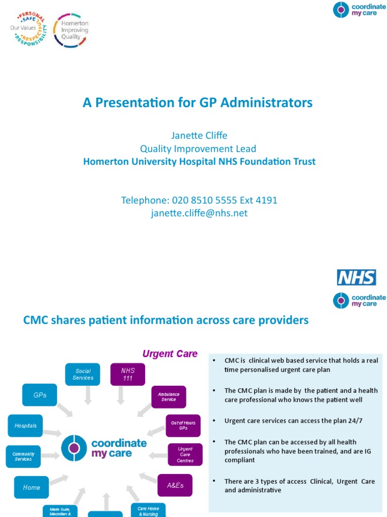 CMC Presentation For Administarators Final | PDF | General Practitioner ...