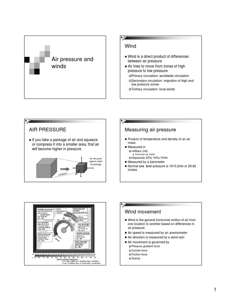 Air Pressure and Wind | PDF | Atmospheric Pressure | Wound