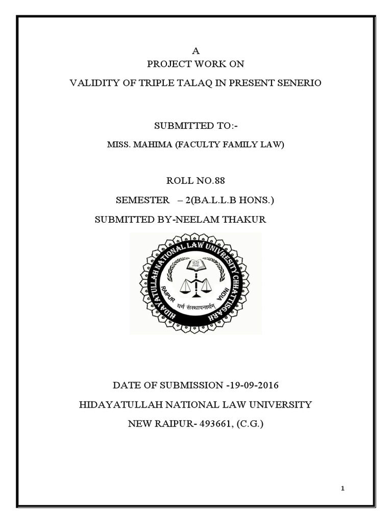 Family Law Project | Download Free PDF | Marriage | Divorce