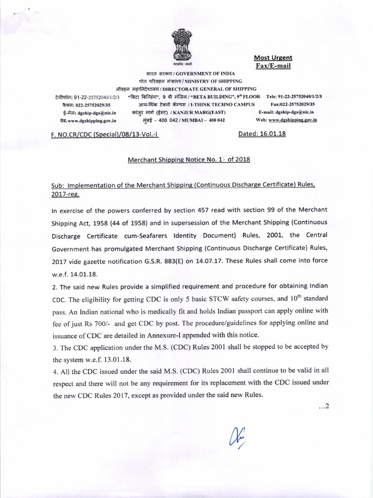 DGS Circular CDC Issuance | PDF | Government | Business