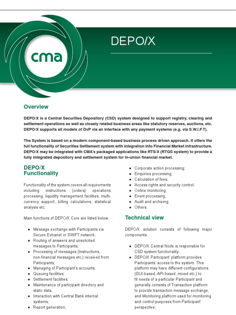 DEPOX Product Description | PDF | Open Stack | Backup
