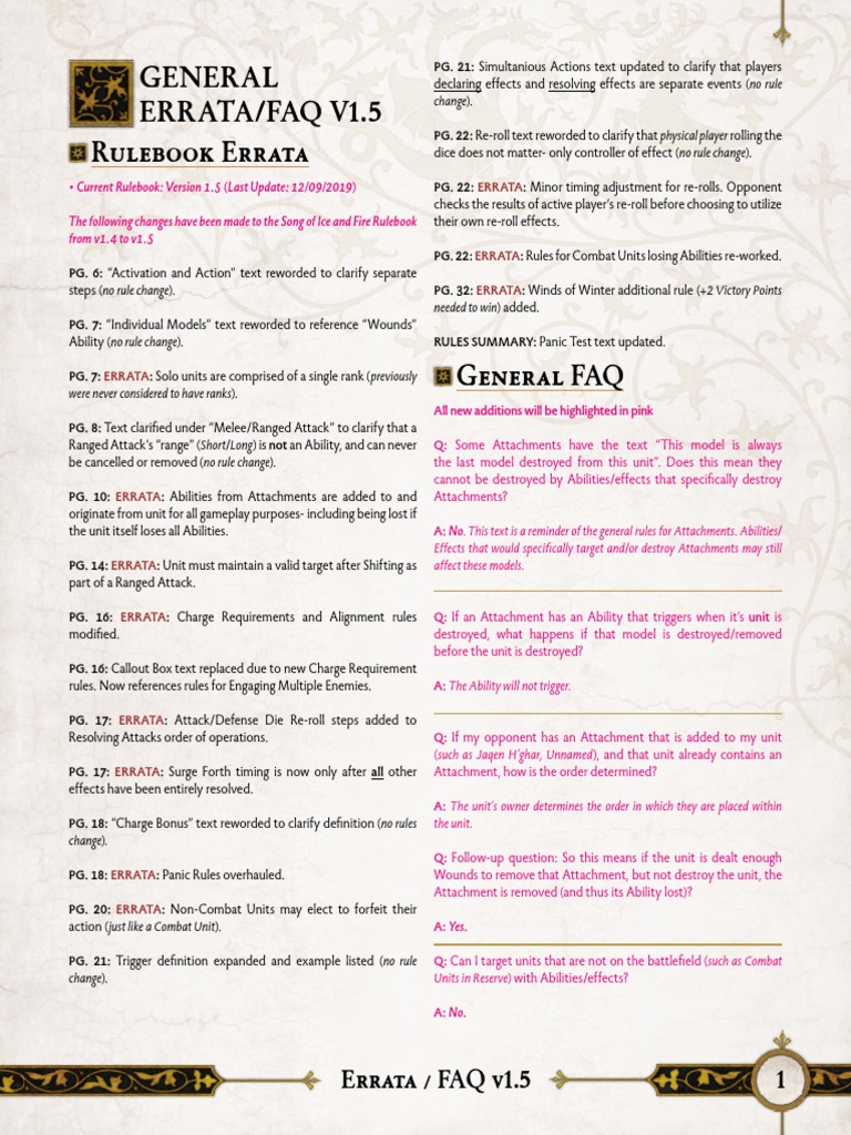 ASOIF-General FAQ 1.5 | PDF | Gaming | Leisure