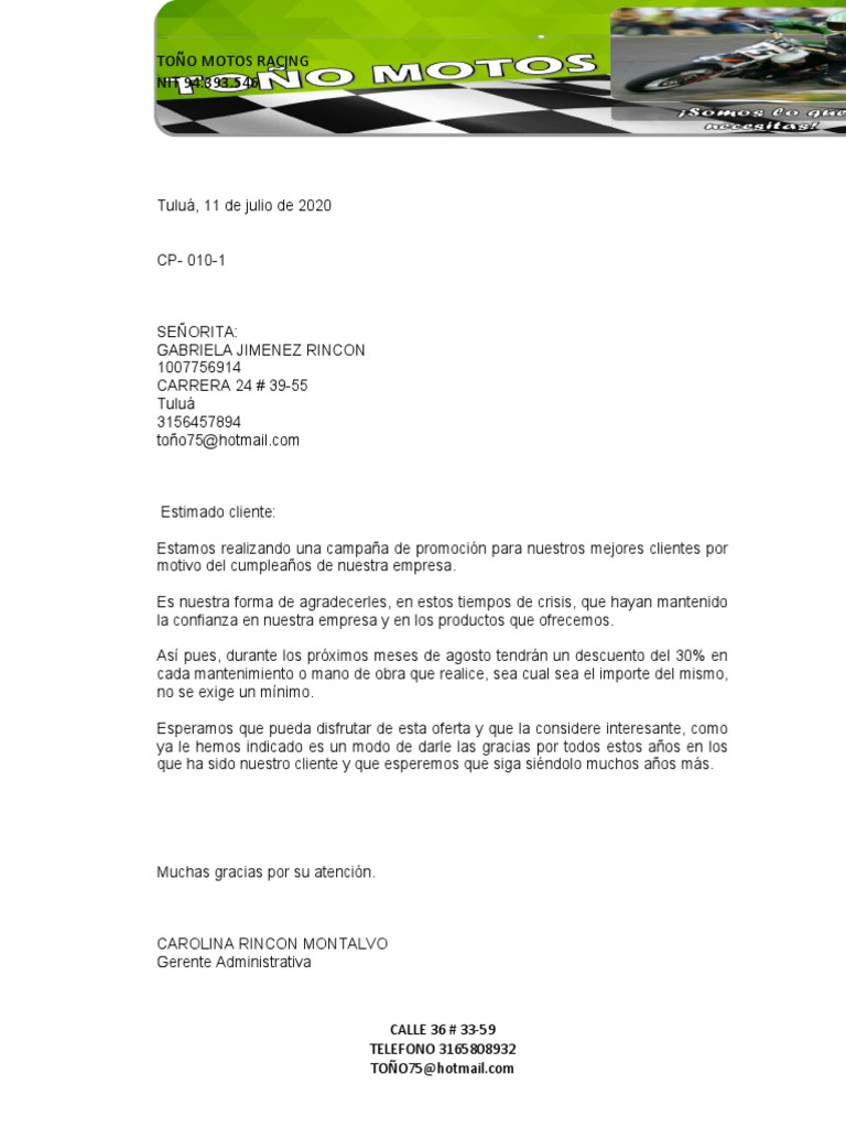 Carta De Promoción Laboral 10+ Free, Customizable And Downloadable