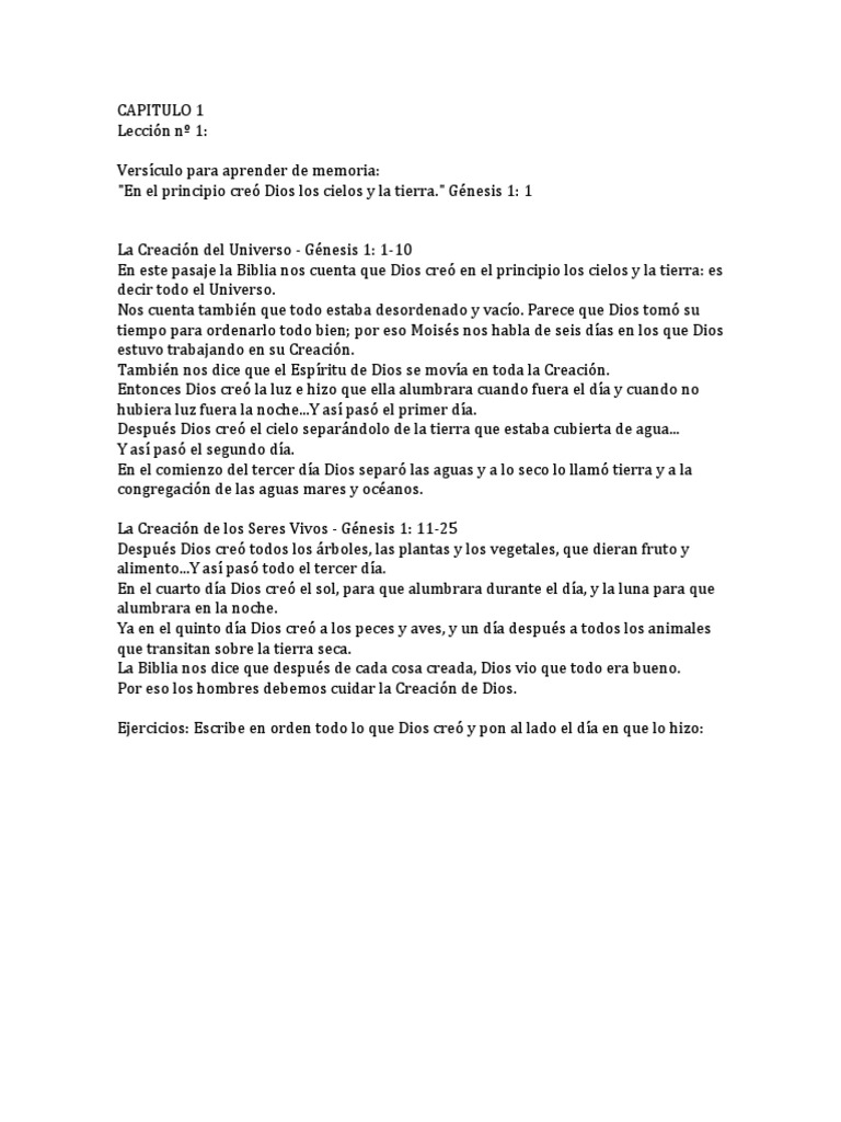 CAPITULO 1 Genesis | PDF