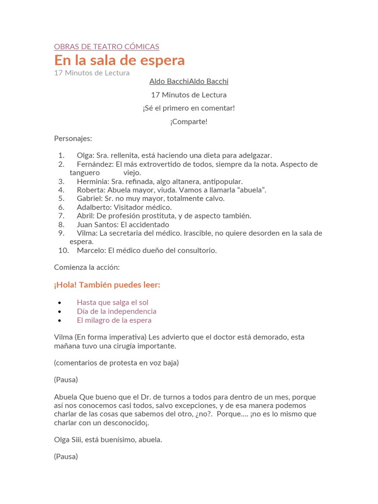 En La Sala de Espera | PDF | Bienestar | Medicina