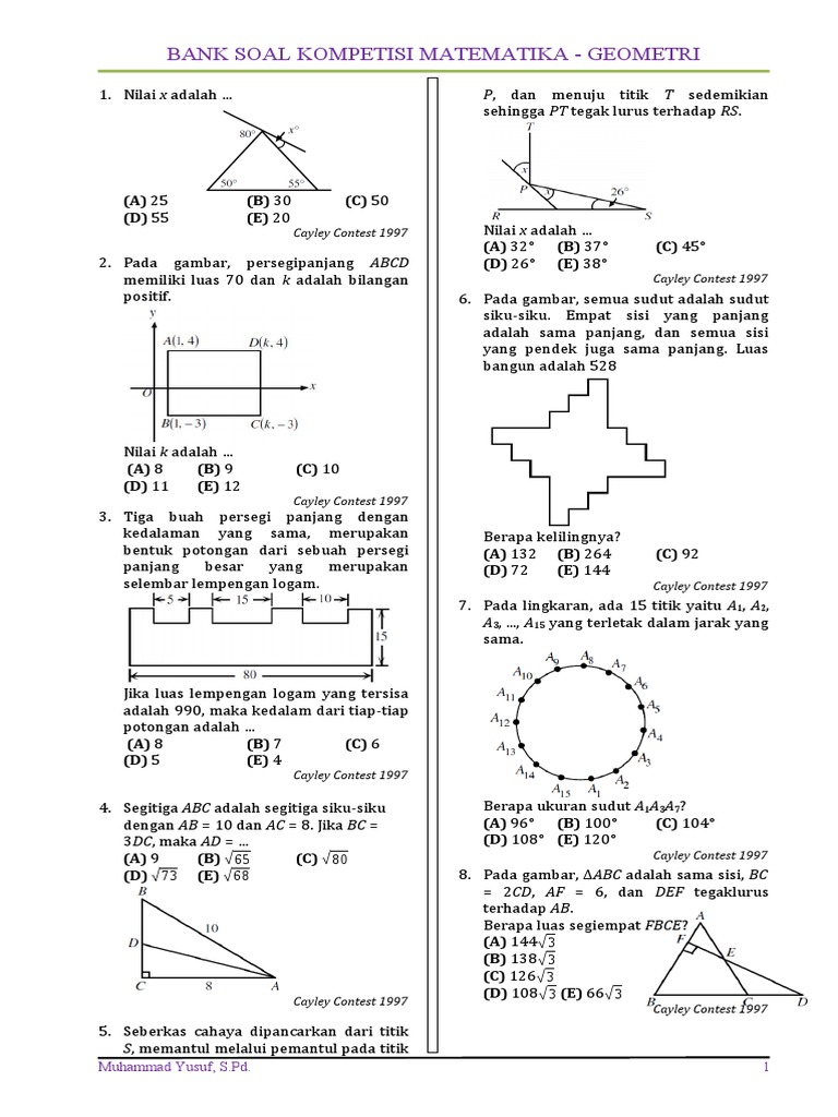 Soal Kompetisi Matematika: Geometri | PDF