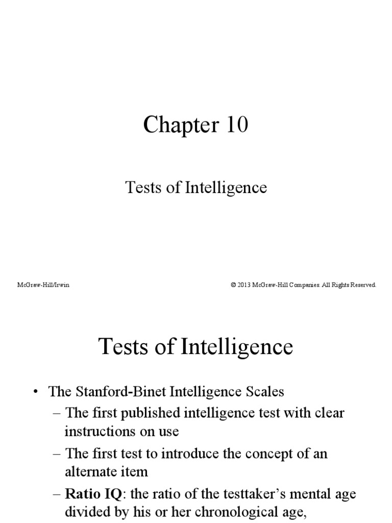 Test of Intelligence | PDF | Wechsler Adult Intelligence Scale ...