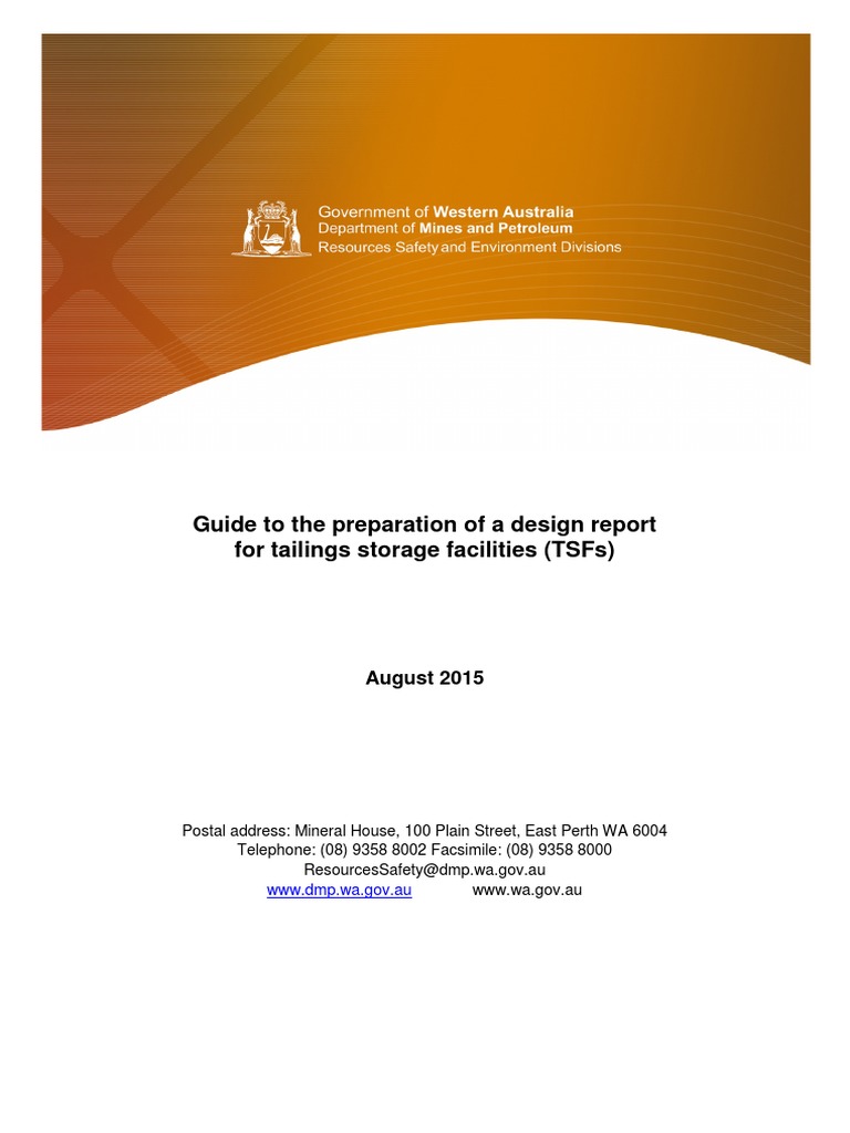 TSF Design Report Preparation Guide | PDF | Flood | Strength Of Materials