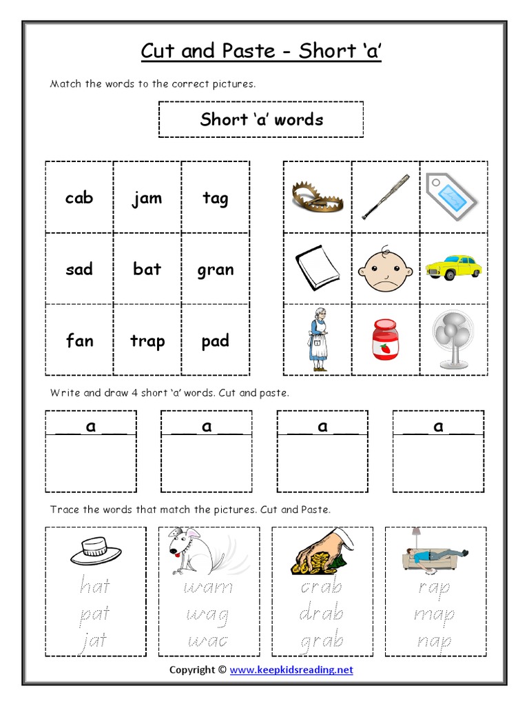 Cut and Paste - Short A' | PDF