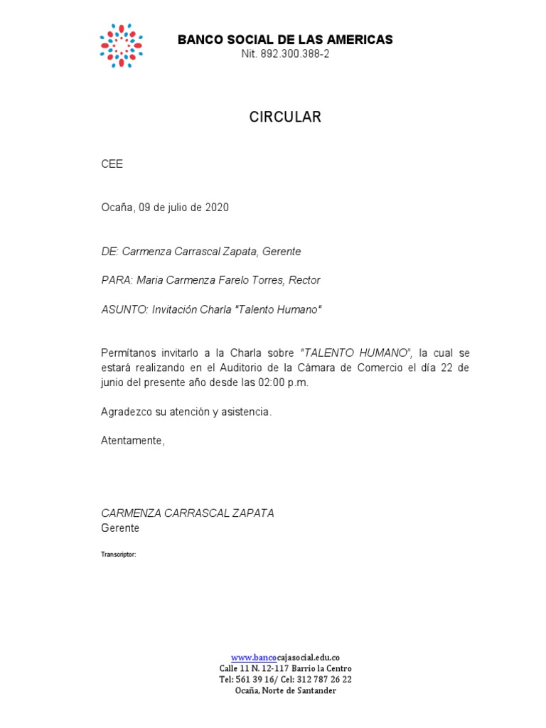 Circular Interna | PDF