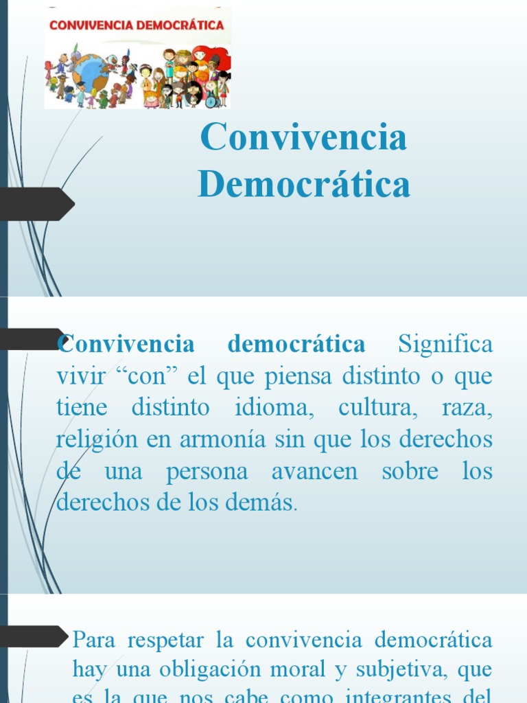 Convivencia Democratica Respeto Por Las Diferencias | Descargar gratis PDF | Tolerancia | Democracia