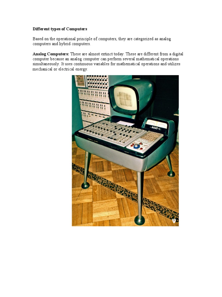 Different Types of Computers | Download Free PDF | Microcomputers ...