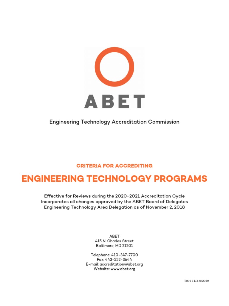 Criterios ABET | PDF | Engineering | Engineer