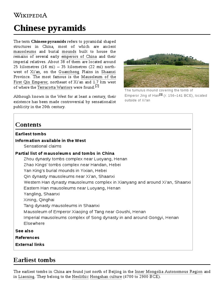 Chinese Pyramids: Earliest Tombs Information Available in The West ...