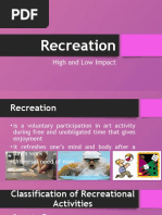 Active and Passive Recreation Examples | PDF