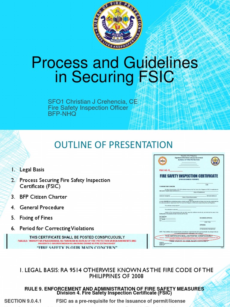 FSIC For Your Safety | PDF | Fire Safety | Safety