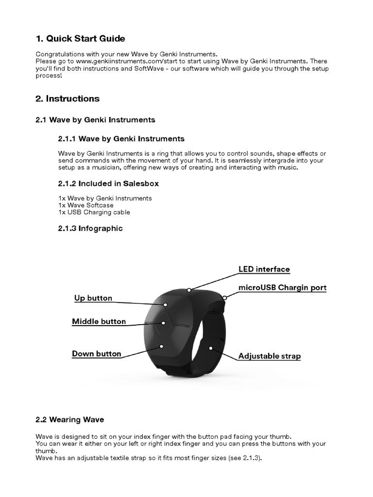 Genki Instruments User Guide 4383262 | PDF | Electromagnetic Interference | Bluetooth