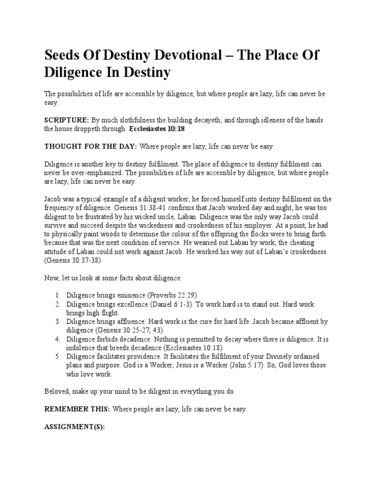 Seeds of Destiny Devotional | PDF | Jacob | Jesus