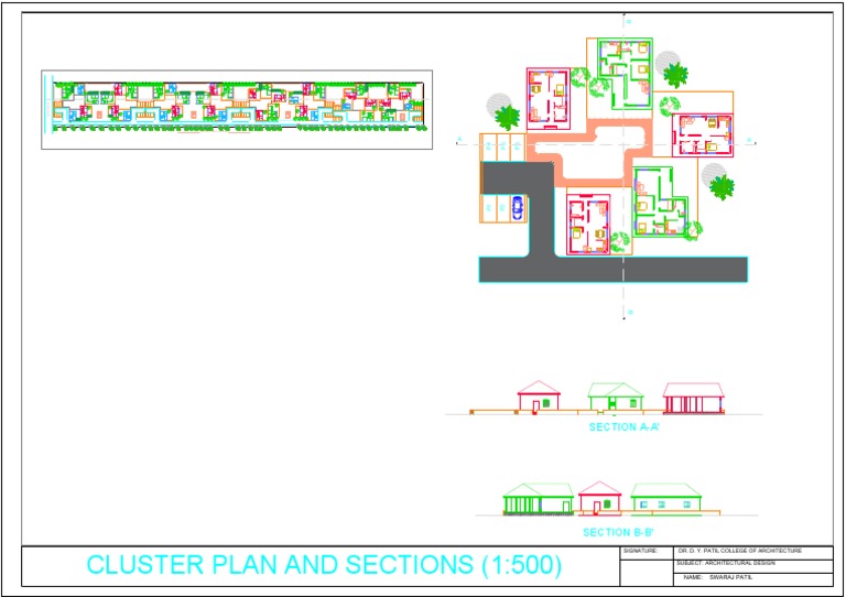 Cluster Plan and Sections (1:500) : Section A-A' | PDF