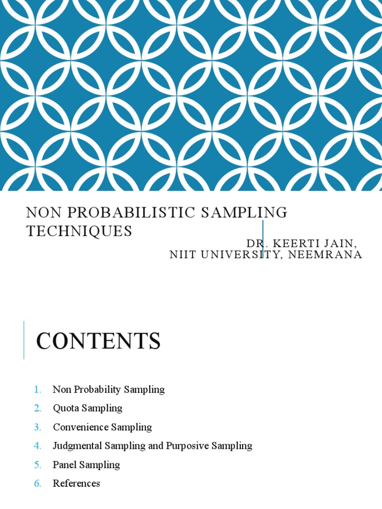 Lecture 17 B RM (Non Probability Sampling) | PDF | Sampling (Statistics ...