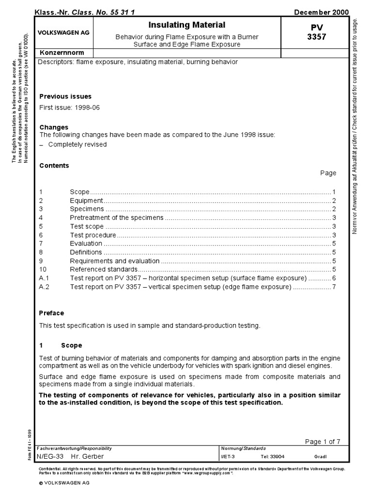 Burning behavior test for insulating materials | PDF | Combustion ...