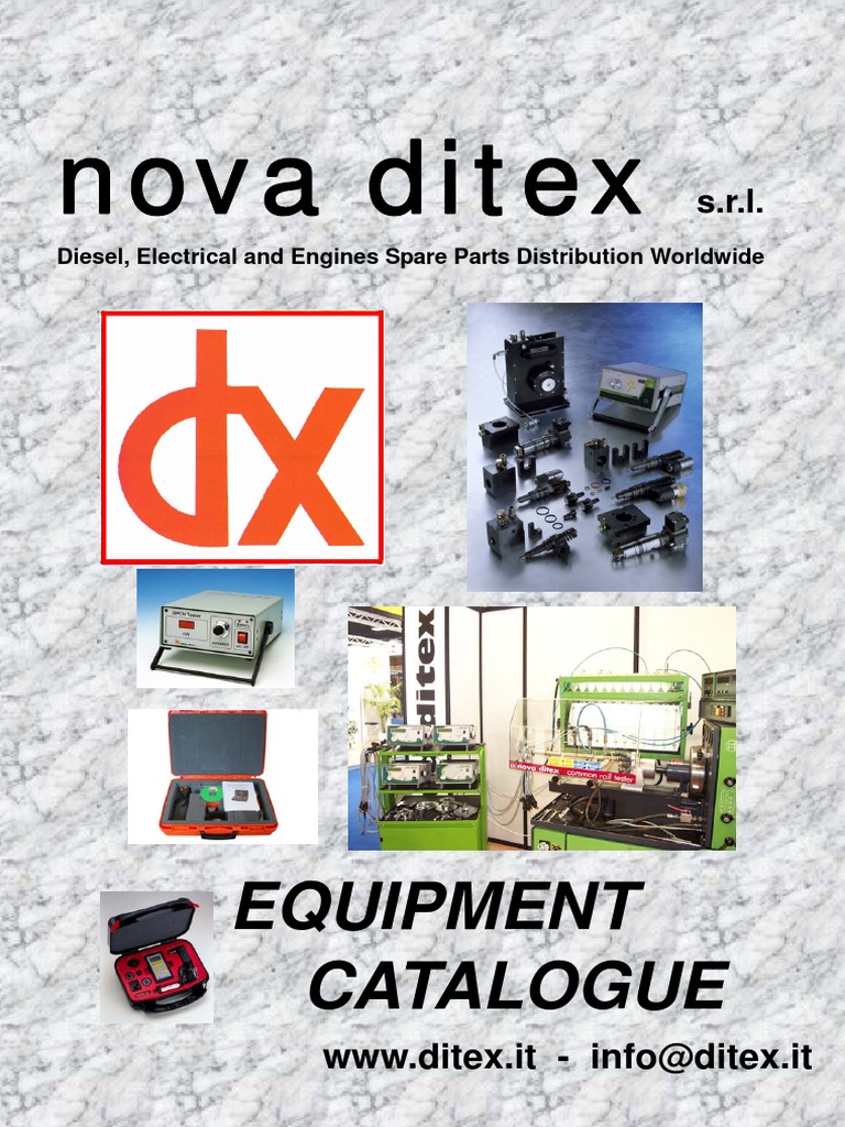 Nova Ditex: Catalogue Equipment | PDF | Fuel Injection | Machines