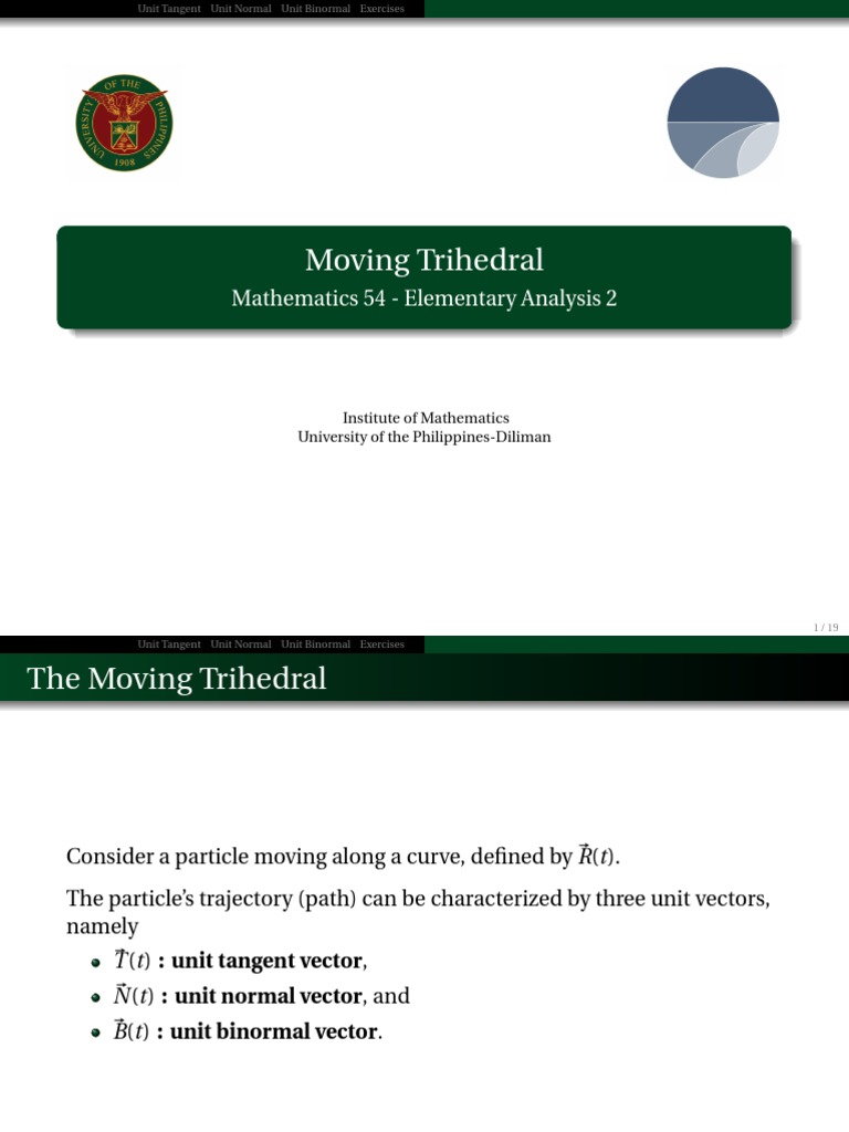 21 Moving Trihedral PDF | PDF | Abstract Algebra | Spacetime