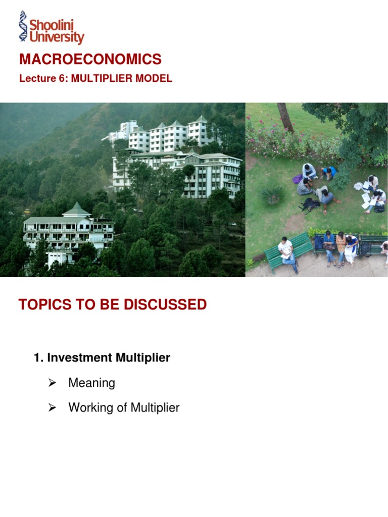 Macroeconomics: Lecture 6: Multiplier Model | PDF | Fiscal Multiplier ...