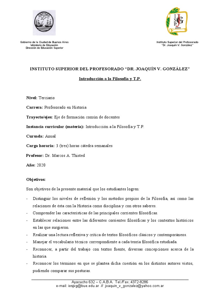 Programa FILOSOFÍA JVG 2020 THISTED | PDF | Racionalismo | Immanuel Kant