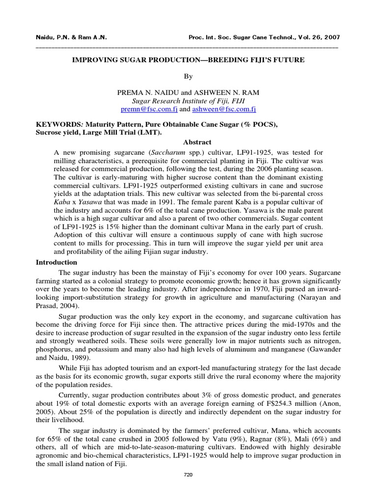 Improving Sugar Production | PDF | Sugarcane | Sucrose