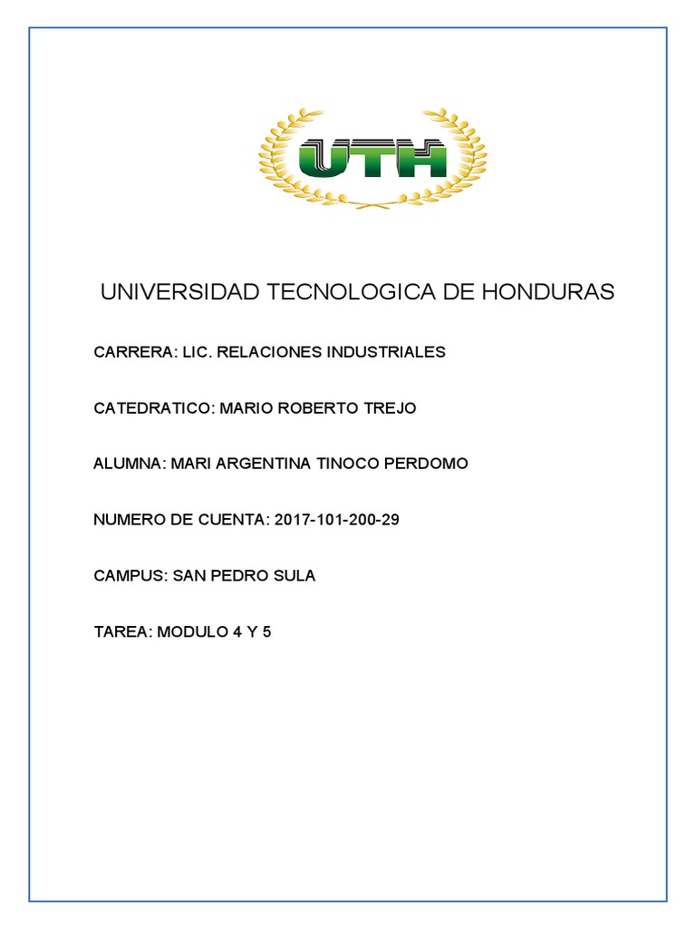 Tarea Modulo 4 y 5 | PDF | Costo | Calidad (comercial)