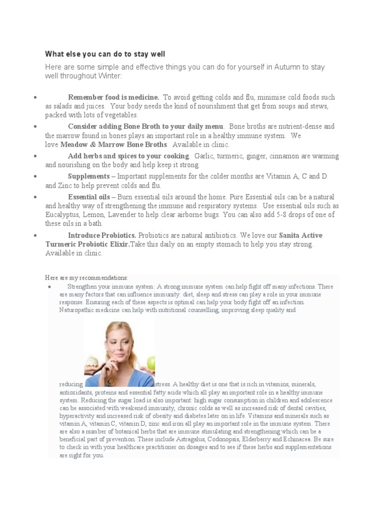 What Else You Can Do To Stay Well: Here Are My Recommendations ...
