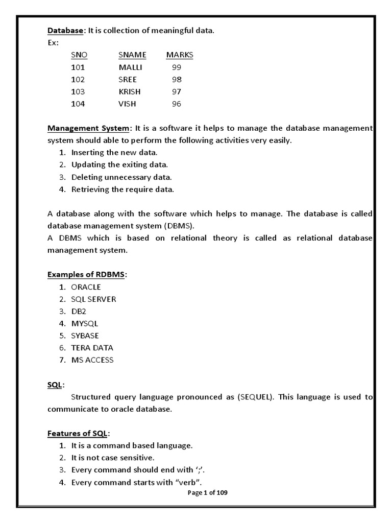 Oracle | PDF | Relational Database | Sql