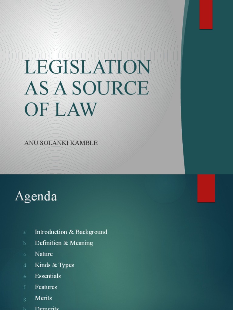 Legislation As A Source of Law | PDF | Legislation | By Law