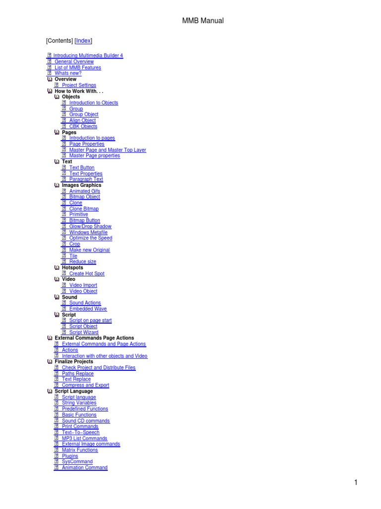 Index: (Contents) | PDF | Graphical User Interfaces | Scripting Language