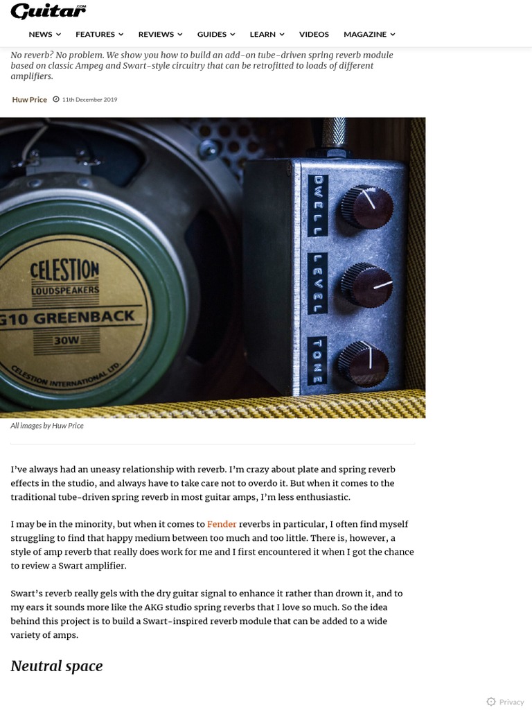 How To Build Your Own Spring Reverb Unit - Guitar - Com - All Things ...