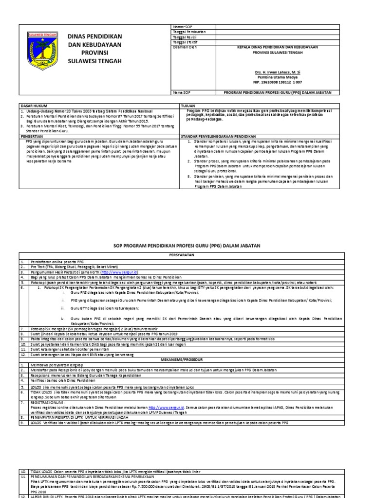14 Sop Pengelolaan Data Iku | PDF