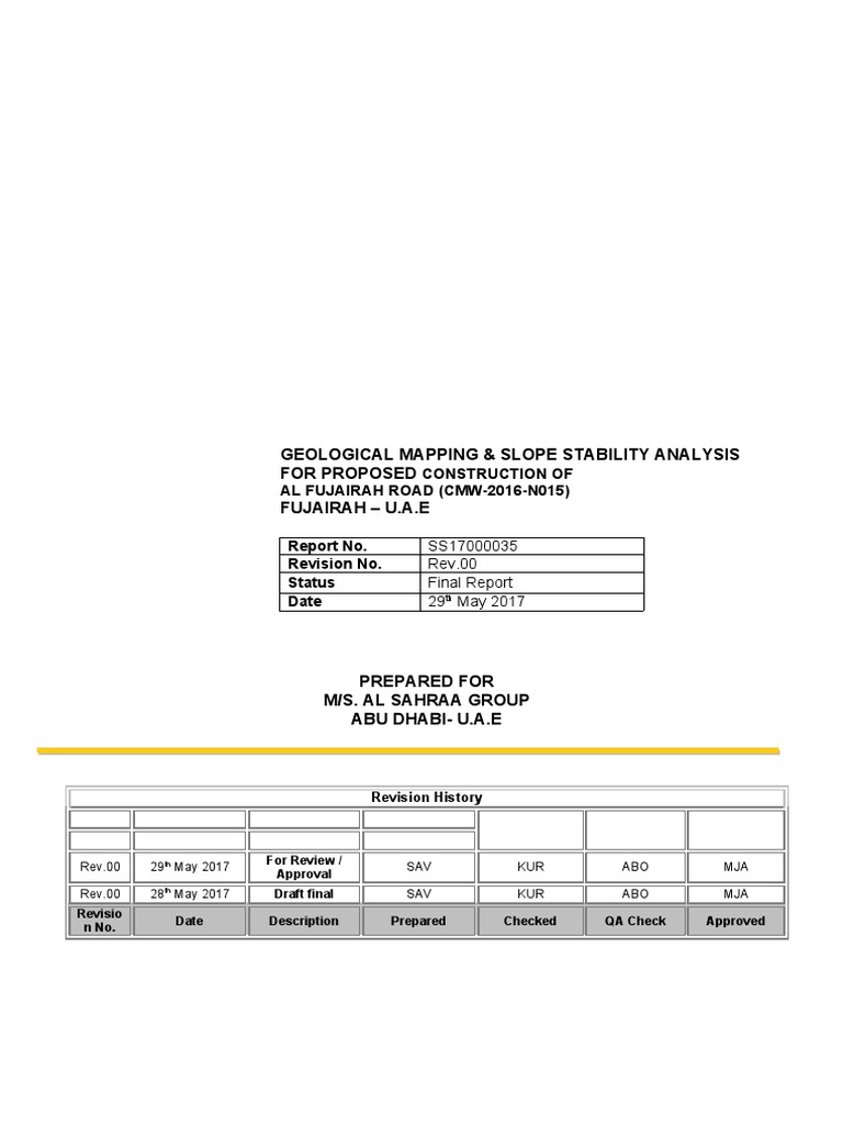 Geological Mapping & Slope Stability Analysis | PDF | Weathering | Geology