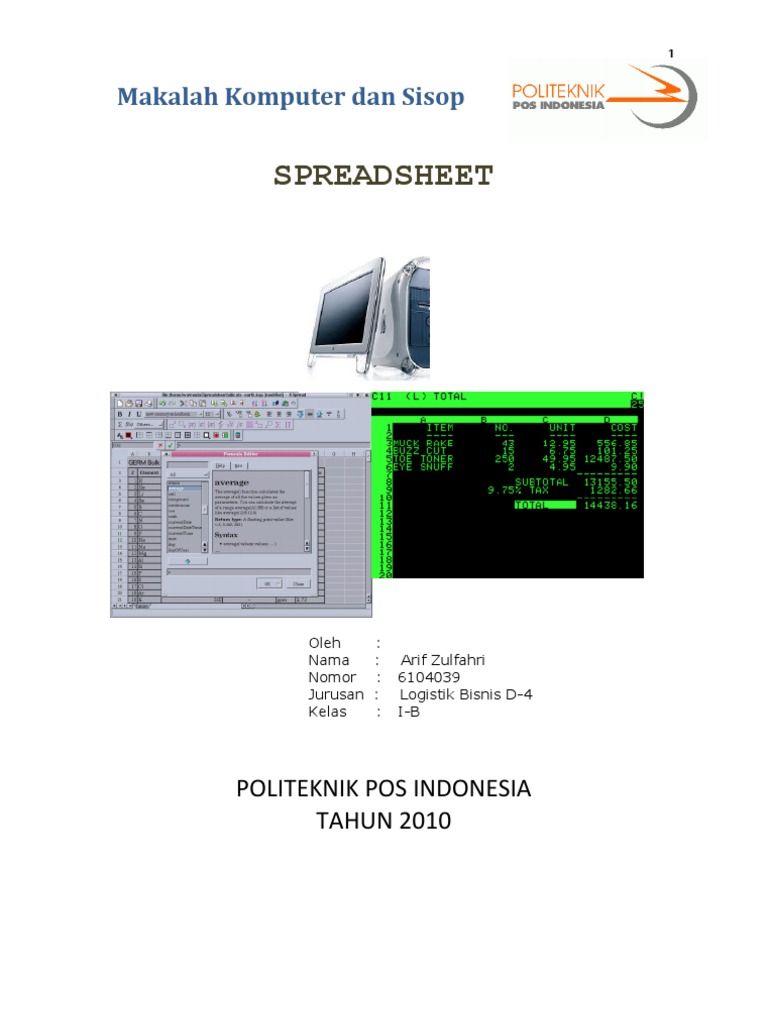 Makalah Komputer Tentang Spreadsheet | PDF