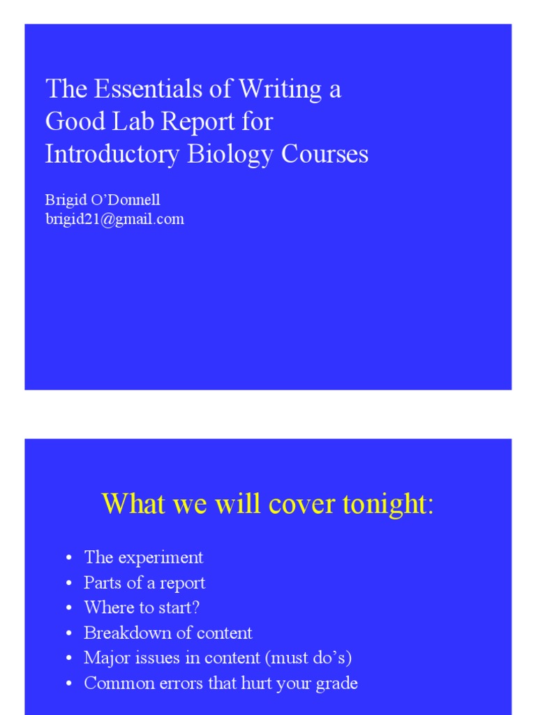 Lab Report Writing Basics Revising Lab Reports | Download Free PDF ...